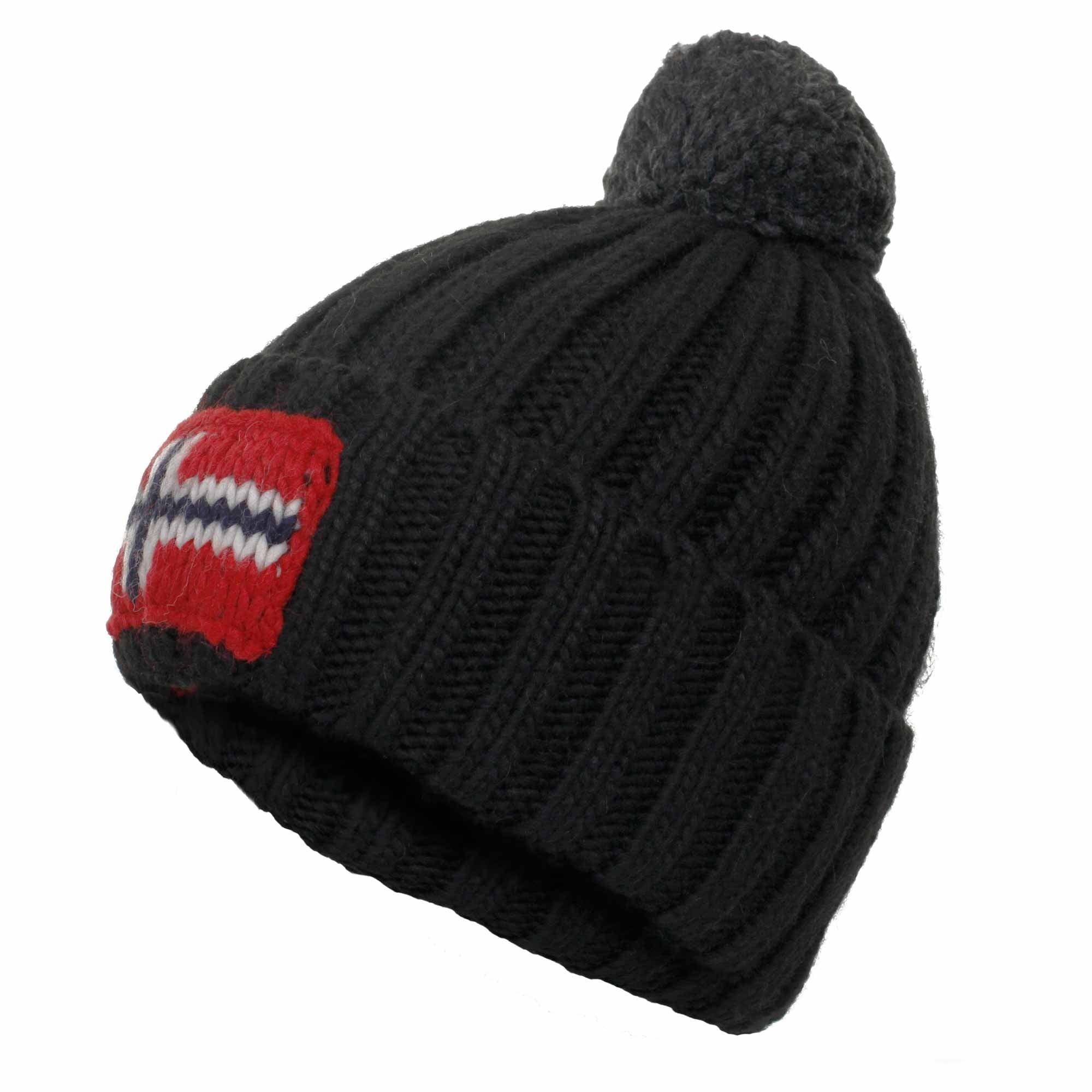 Lyst - Napapijri Semiury Black Wool Beanie Hat in Black for Men