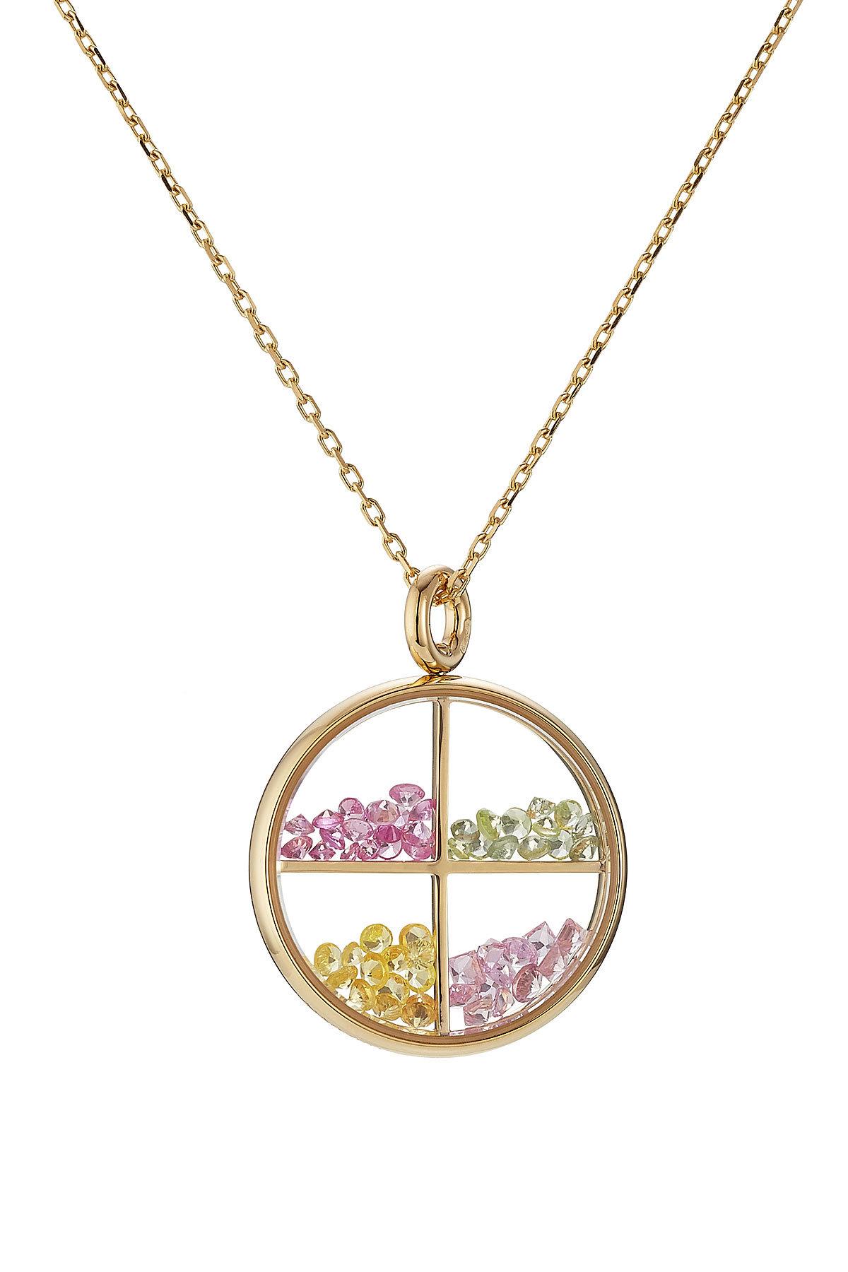 Lyst - Aurelie Bidermann Baby Chivor 18kt Gold Necklace With Sapphires ...