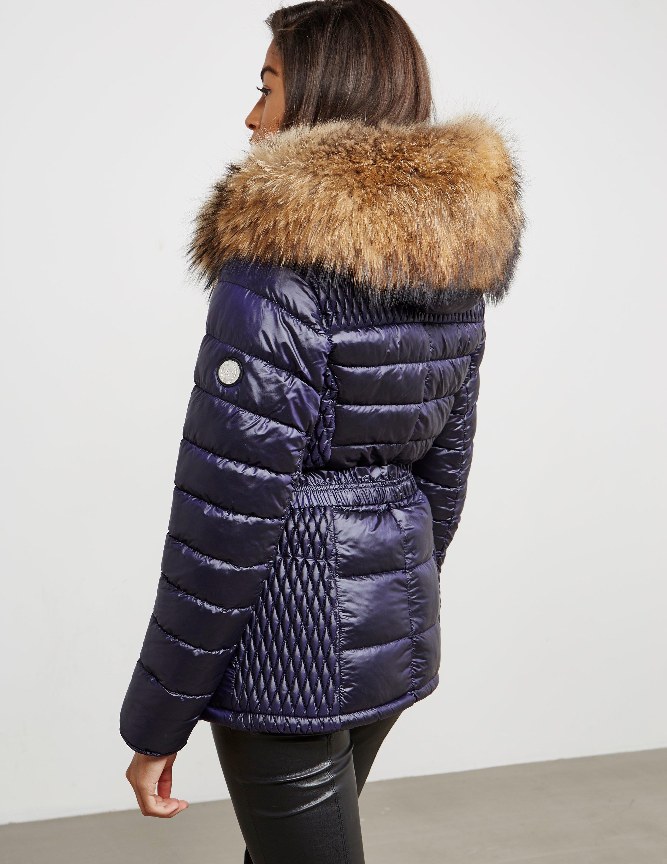 FROCCELLA Womens Padded Belt Jacket Blue in Blue - Lyst