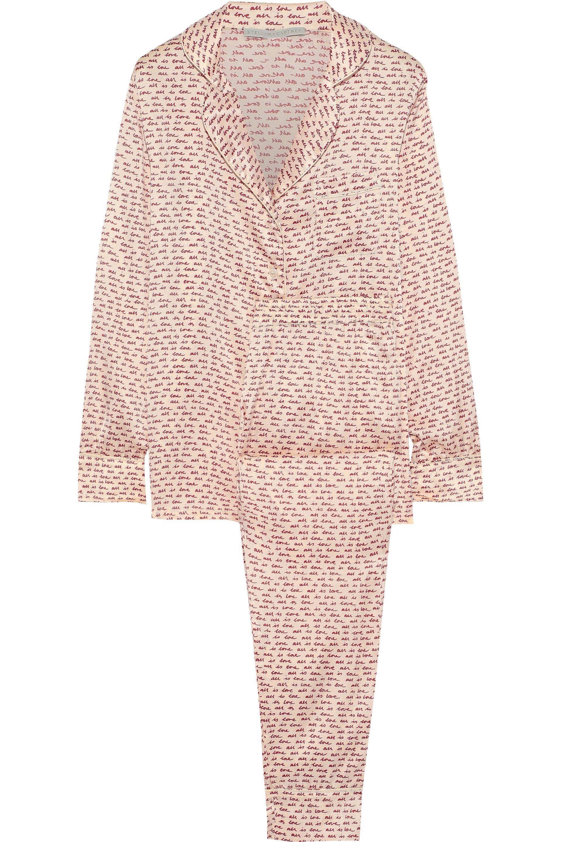 Stella McCartney Woman Ellie Leaping Printed Stretch-silk Satin Pajama ...