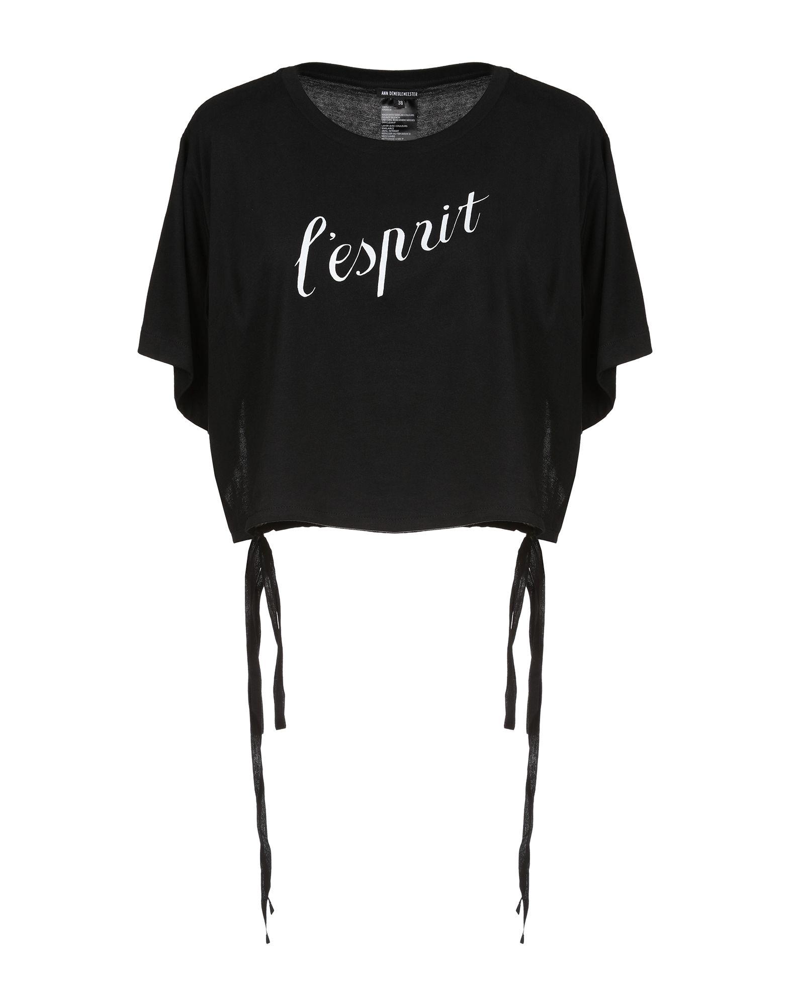 Ann Demeulemeester T-shirt in Black - Lyst