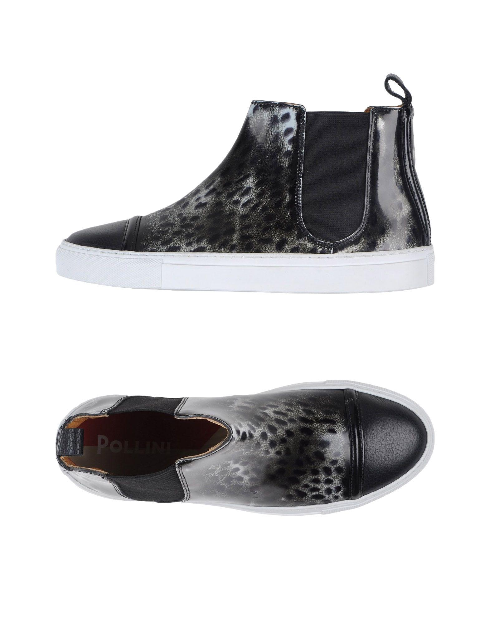 Pollini Leather High-tops & Sneakers in Black - Lyst