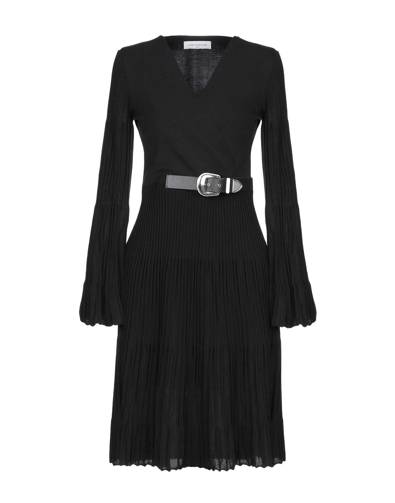 Maria Grazia Severi Knee-length Dress in Black - Lyst
