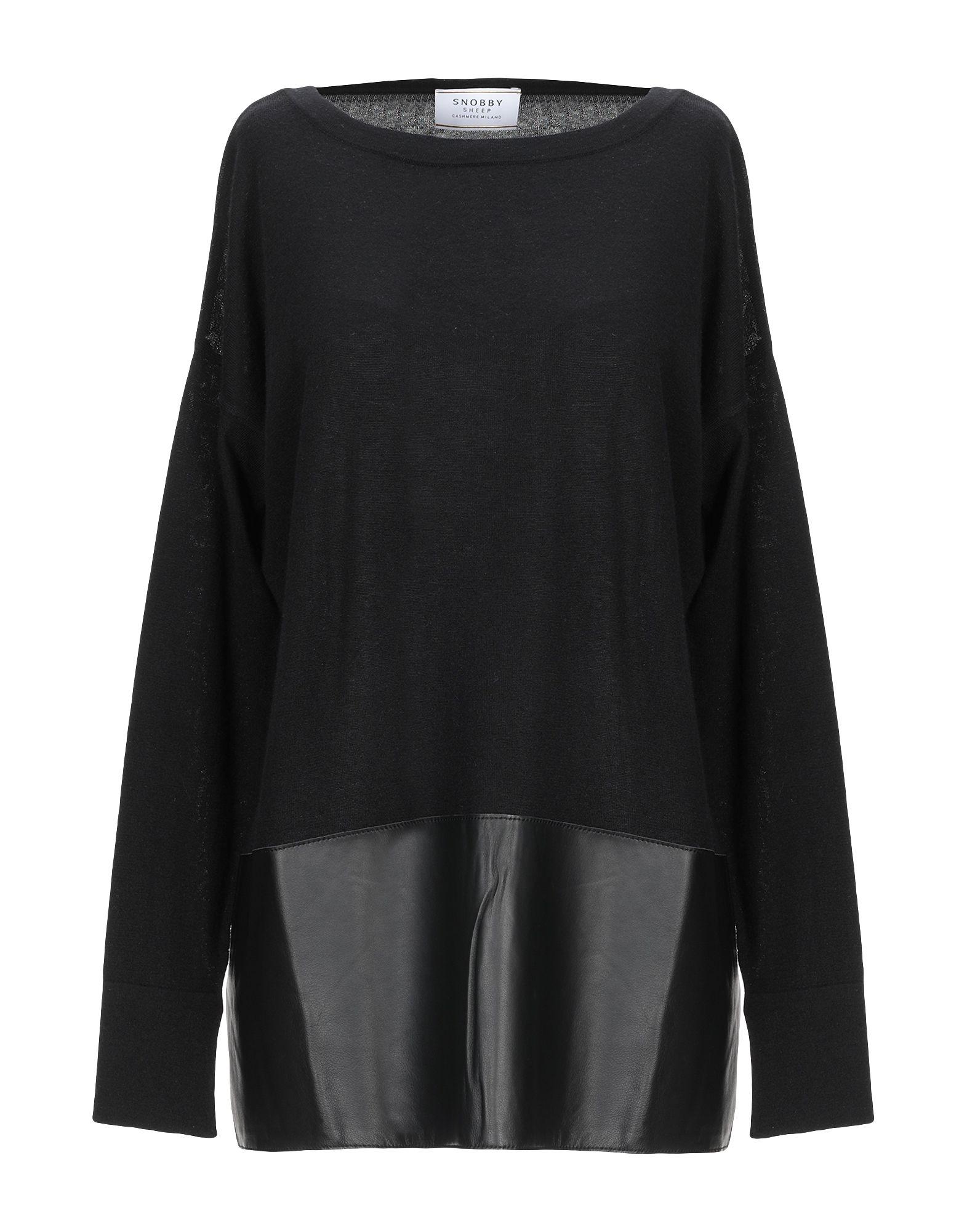 Snobby Sheep Leather Sweater in Black - Lyst
