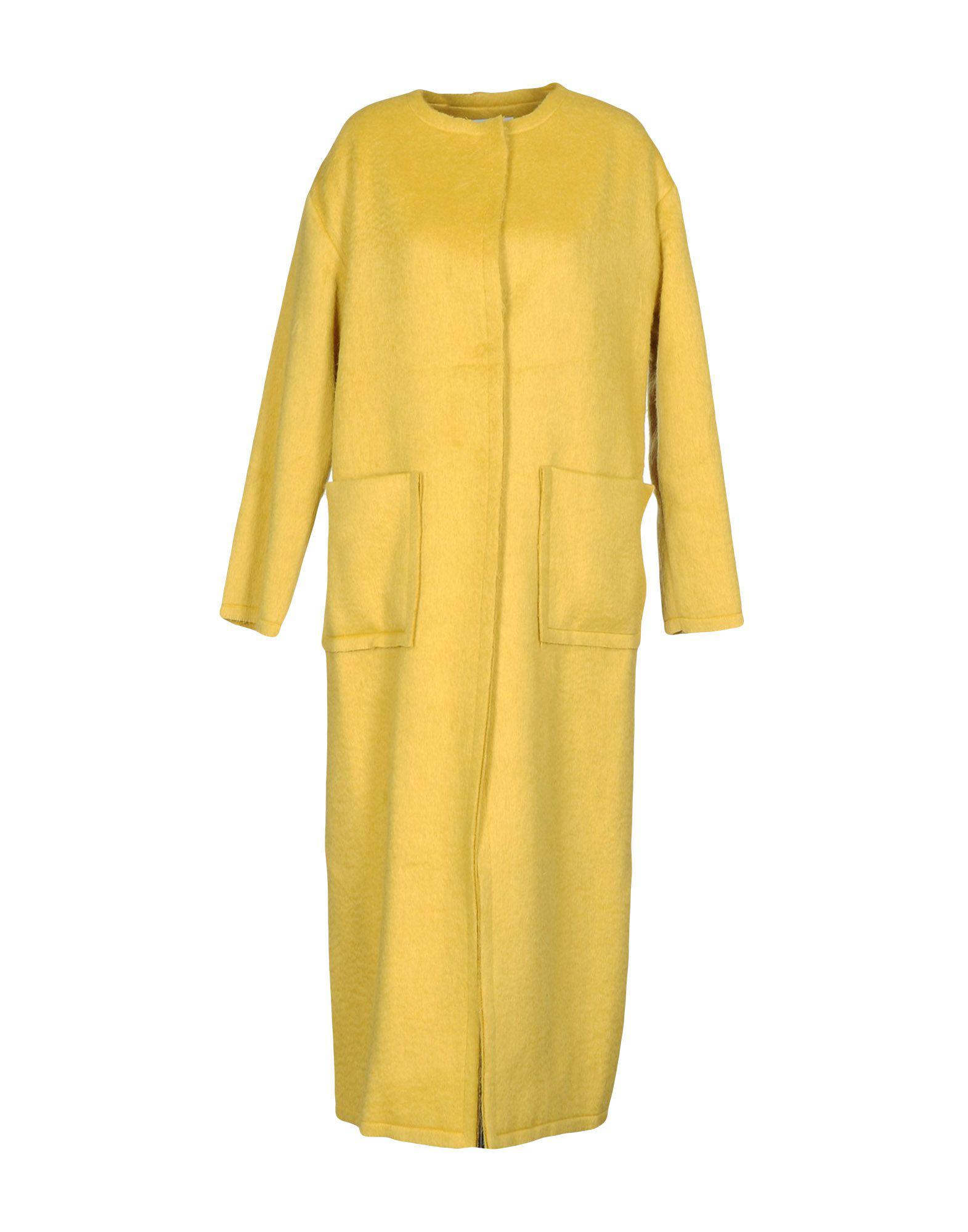 Lyst - WEILI ZHENG Coat in Yellow
