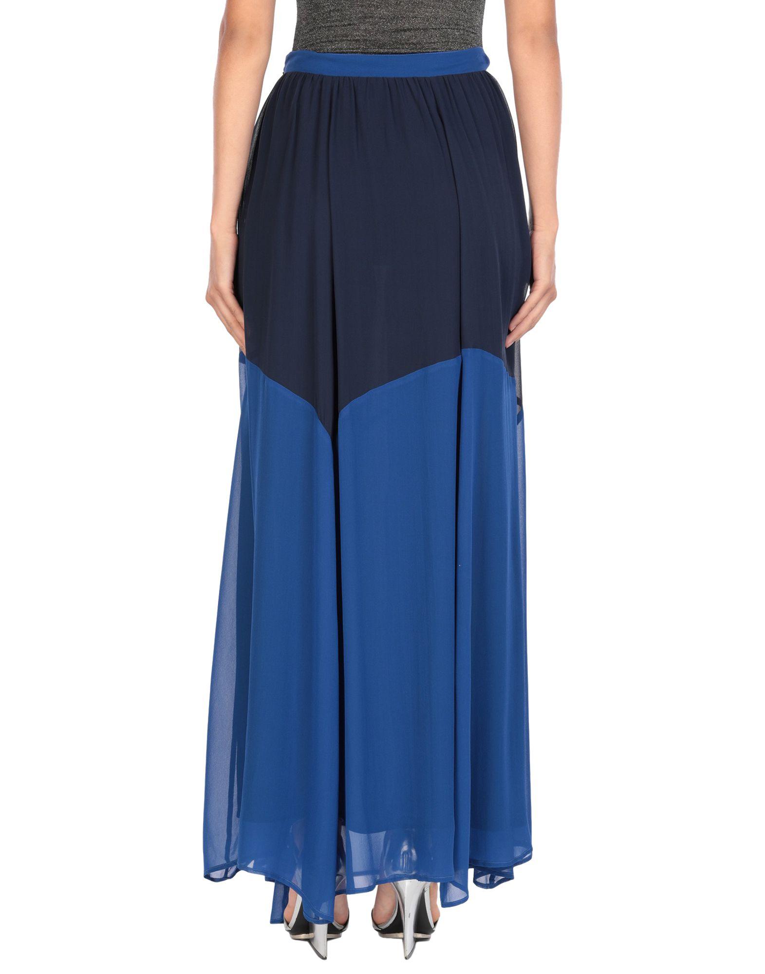 Tru Trussardi Silk Long Skirt in Blue - Lyst